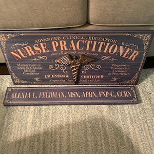 Nurse Practitioner Wood Sign With Optional Personalization - Etsy