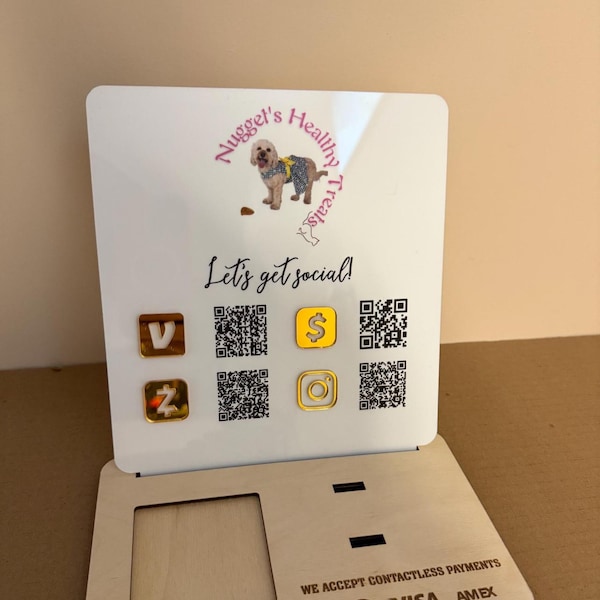 Custom Logo Social Media & Square Reader Holder Booth Display Market ...