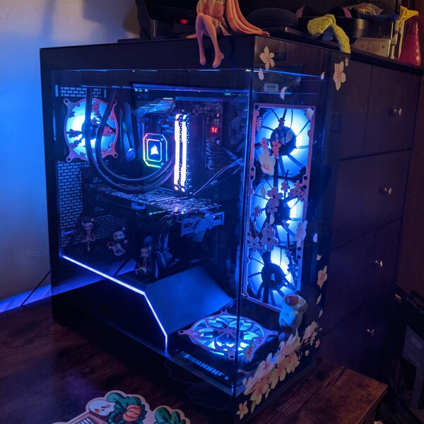 Sakura Cherry Blossom Branch Collection Dual Color Gaming Computer ...