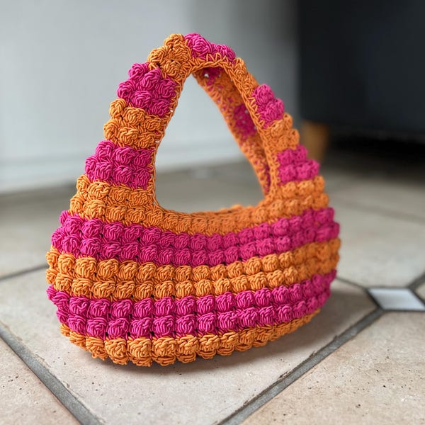Crochet PATTERN, Emilia Baguette Bag Pattern, Easy Small Handbag ...