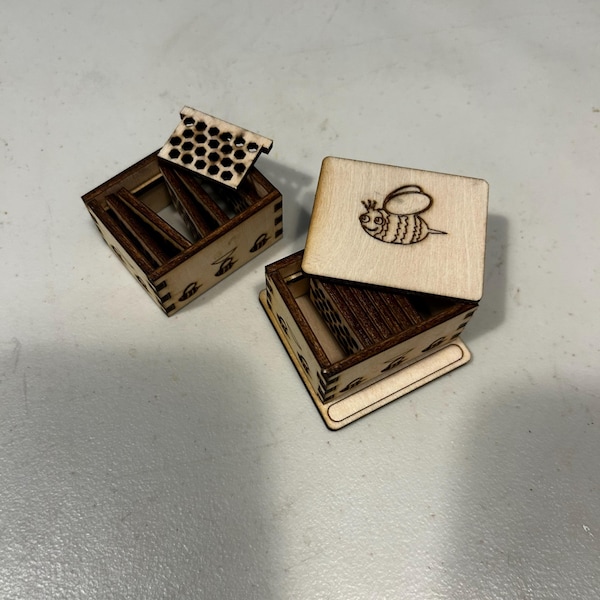 Laser Cut Your Own Tiny Toy Honey Bee Hive SVG for Glowforge - Etsy
