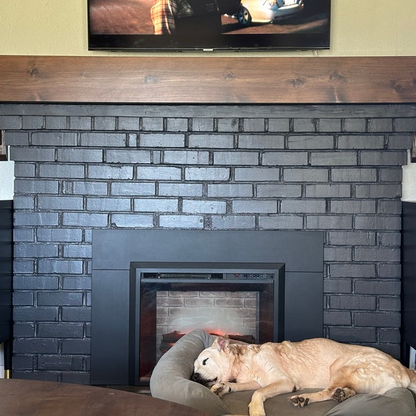 Distressed Fireplace Mantel, Wood Fireplace Mantle, Mantle, Floating ...