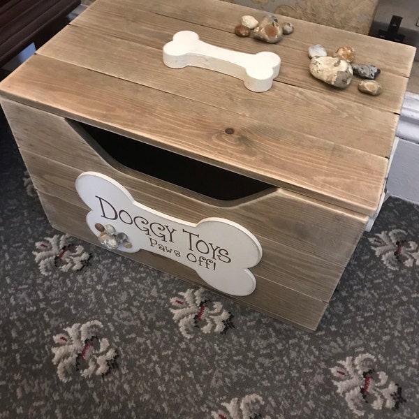 Wooden Doggy Toy Box - Handmade, Unique and Totally GORGEOUS! - Etsy