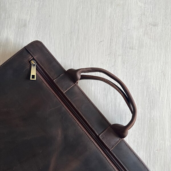 Personalized Leather Portfolio for Men, Custom Name&logo Leather ...