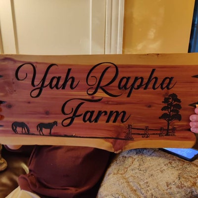 OUTDOOR Live Edge Cedar Wood Sign Custom Carved Sign Cabin - Etsy