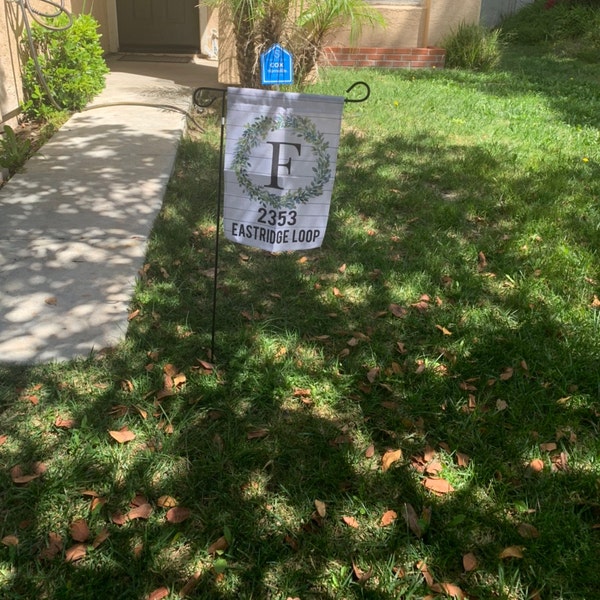 Address Garden Flag - Address Garden Flag Personalized - Spring Garden ...