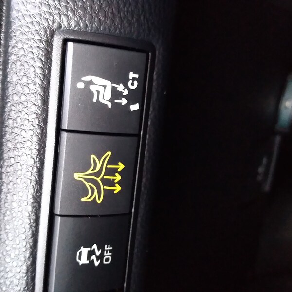 Blank Car Button Decal, Eject Passenger Button Decal, Blank Buttons ...