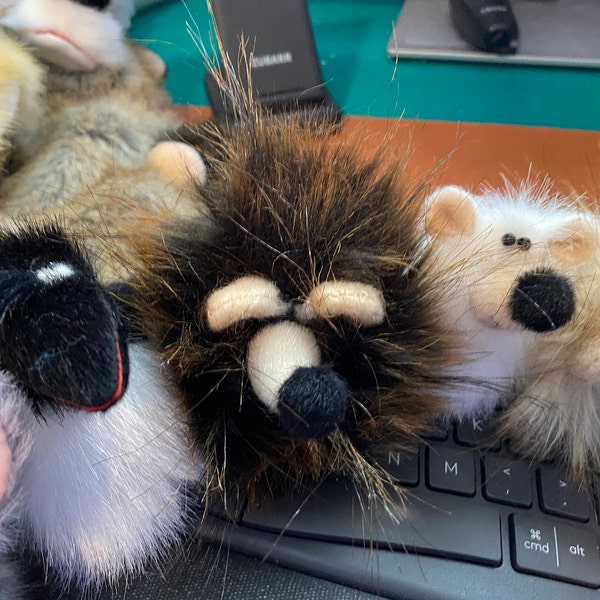 Fluffy Cat Hand Puppet. Gray Cat Puppet for Children's Home Theater ...