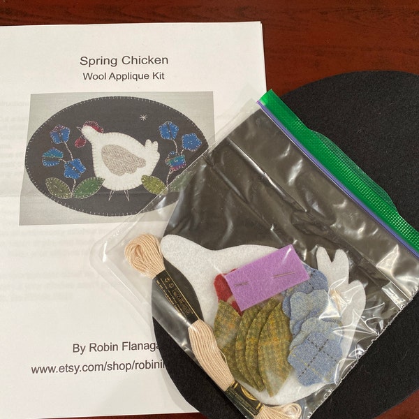 Penny Rug KIT Pre-cut Wool Applique Kit Molly's Kitten - Etsy