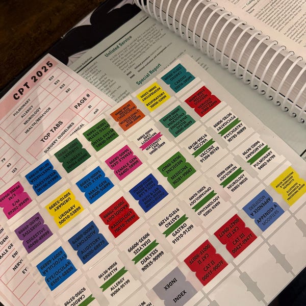 2025 CPT - Tabbing System | Medical Coding Tabs | Book NOT Included - Etsy