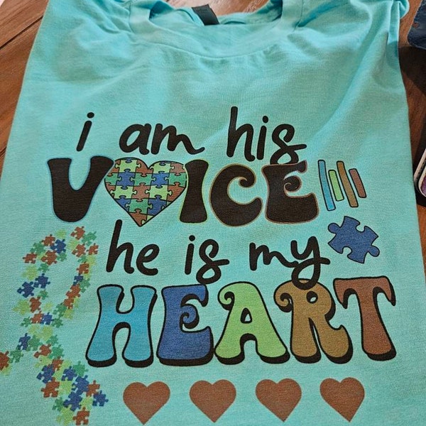 I Am His Voice He is My Heart Svg, Autism Awareness, 2nd April Svg ...