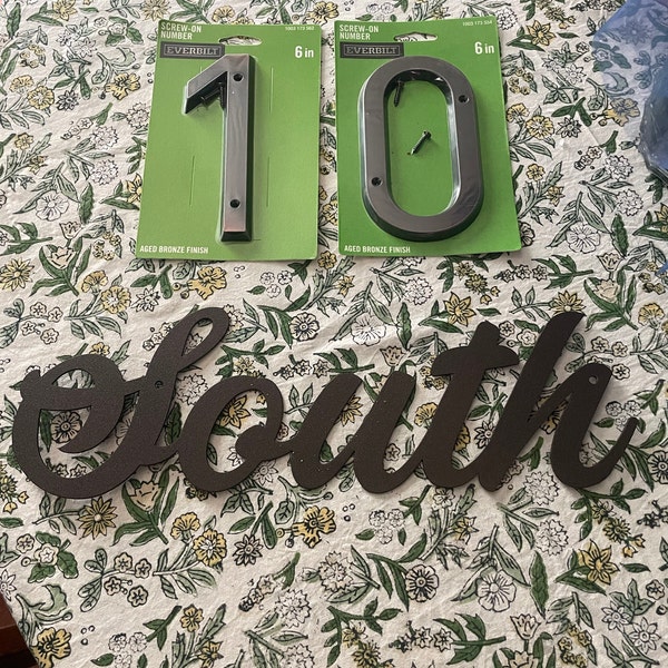 Custom Script Metal Word Sign | Kembara Script Personalized Metal Name ...