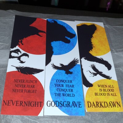 08. Nevernight Series Bookmarks Options Available - Etsy