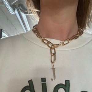 Dangling Letters Name necklace clear stones Sterling Silver | Etsy