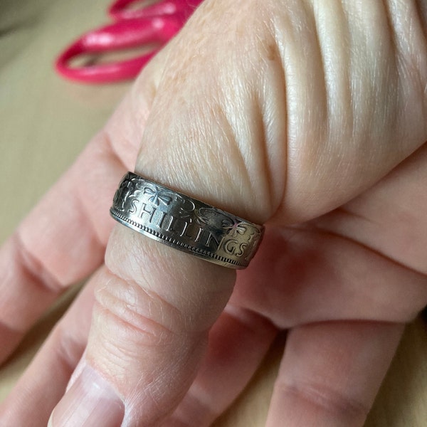 British Half Crown Coin Ring England Handmade Mens Rings display Piece ...