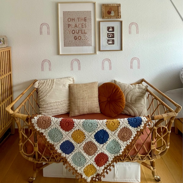 Jack Granny Square Crochet Blanket, Granny Square Blanket, Boy Crochet ...