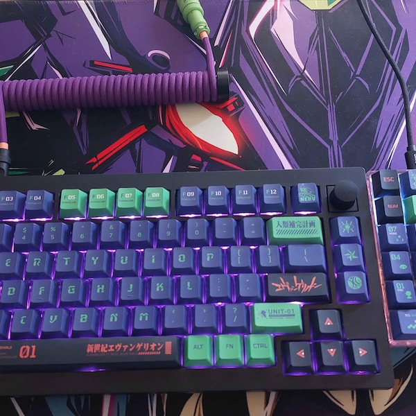 Eva Unit-01 Keycap Set, Cherry Profile, PBT, Cherry MX Stem, Dye-sub ...