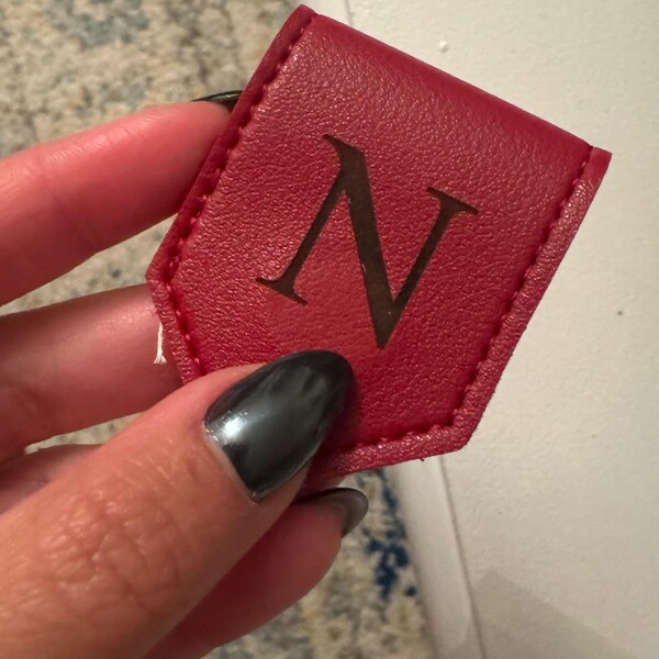 Personalized Leather Birth Flower Bookmark, Leather Magnetic Bookmark ...