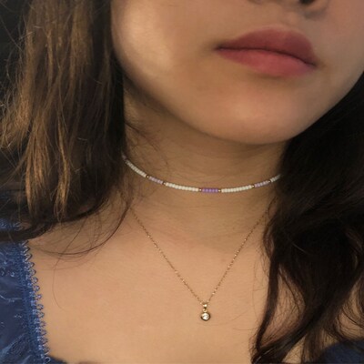 Native White VSCO Waterproof Beaded Choker Necklace, Surf Jewelry ...