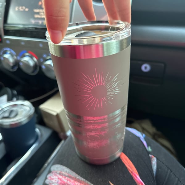 Yeti 20oz Cup With Beach / Ocean Themed Wrap - Laser Engraved 360 ...