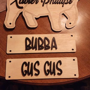 Show Pig Stall Sign, Wood Livestock Show Sign With 3D Raised Letters ...