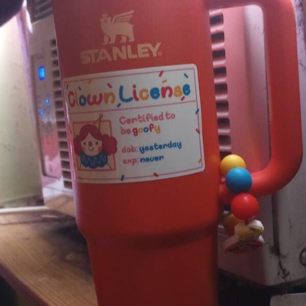 Certified Clown License Sticker - Cute Funny Clowncore Clown Jester ...