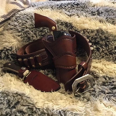 Western Cowboy Single Action Leather Holster El Dorado Style - Etsy