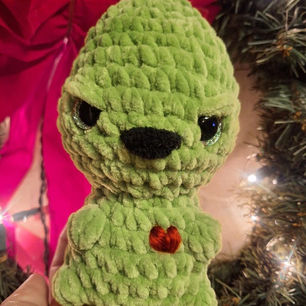 CROCHET PATTERN - Meanie Greenie | No Sew | Amigurumi | Crochet Plushie ...