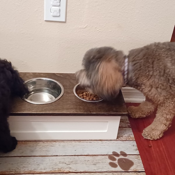 Double Style Dog Food Storage Cabinet, Container, Dry Pet Food Storage ...