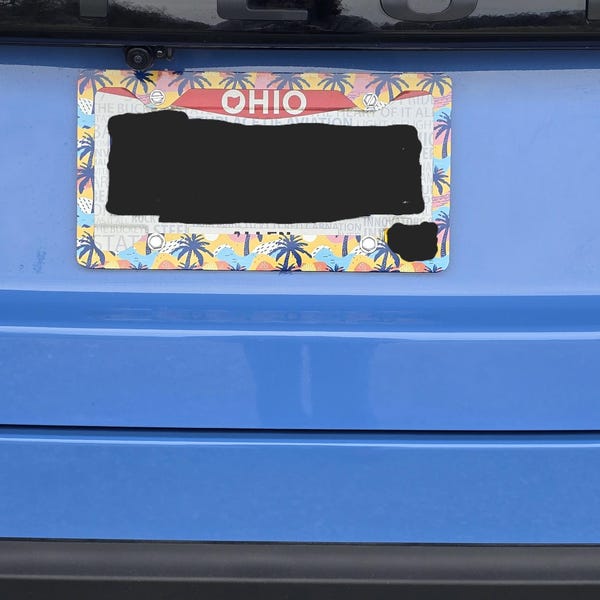 Boho Sunset Front License Plate, Retro Sun Vanity Car Tag, Cute ...