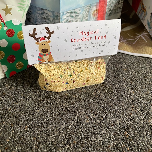 Magic Reindeer Food Christmas Treat Bag Topper Printable INSTANT ...