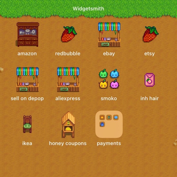 Ios 259 Icons | Stardew Valley iPhone IOS14 App Icons Pack | Retro Game ...
