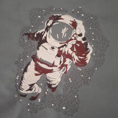 NASA Emblem Astronaut Machine Embroidery Design Space NASA Black Hole ...