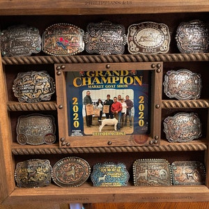 Belt Buckle Display Case With 8x10 Picture Frame Trophy | Etsy