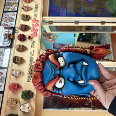 Traditional Japanese Tengu Mask. Handmade Art Collection. Custom Colors ...