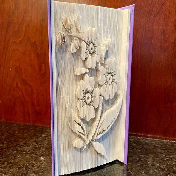 Pattern Only - Sunflower Book Folding Pattern - Cut and Fold Book ...