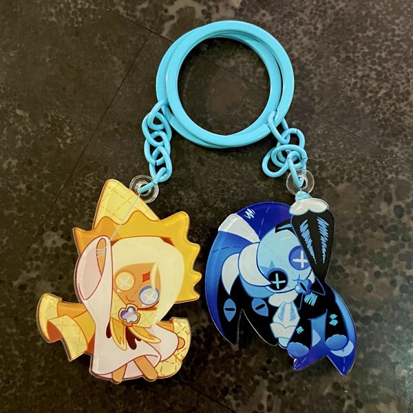 PRE-ORDER Cookie Run Keychains - Shadow Milk Cookie and Pure Vanilla ...
