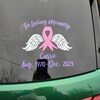 Breast Cancer in Loving Memory Car Window Decal | Car Decals | Breast ...