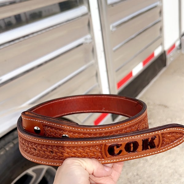 Basket Stamp Belt With Brand or Initials - Etsy