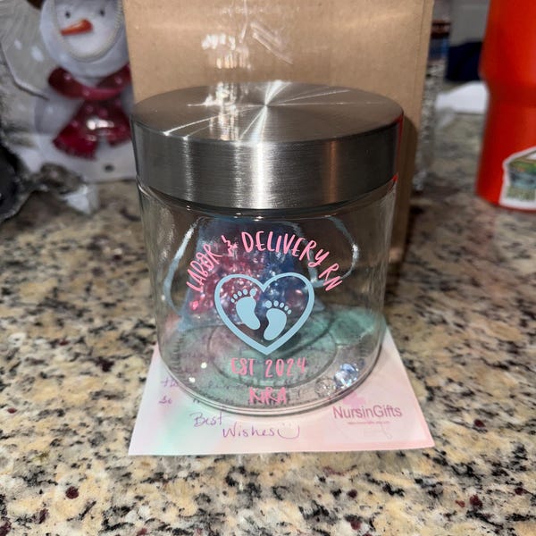 Birth and Delivery Tracking Jar With Beads- Personalized for Labor ...