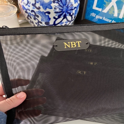 Personalised Monogrammed Transparent Mesh Pouch Large Mesh - Etsy