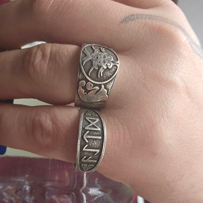 Norse Runes Custom Ring Viking Rune Jewelry for Men and - Etsy