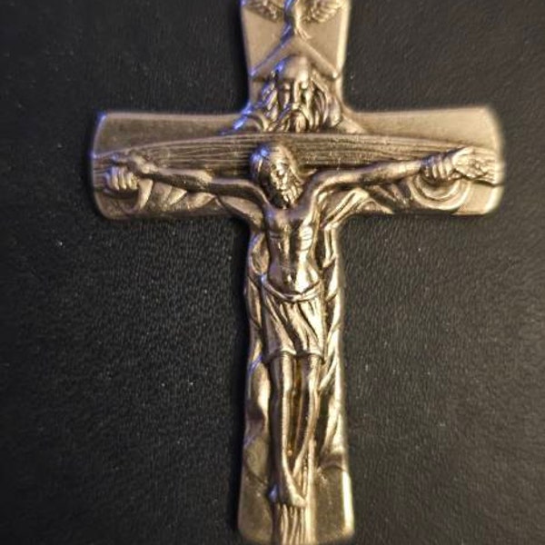 Trinity Jesus God and Holy Spirit Crucifix Set of 2 Large Crosses 2 ...