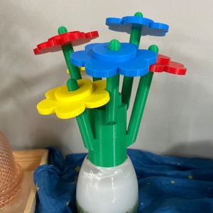 4-piece Jumbo Brick Flowers 3d Printed With Eco-friendly Biodegradable ...