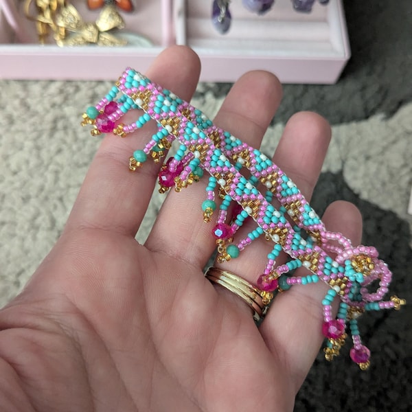 Dangling Mexican Beaded Huichol Anklets - Etsy