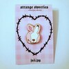 Creepy Cute Skeleton Bunny Pin | Gothic Oddity Rabbit Art as Mini Hard ...