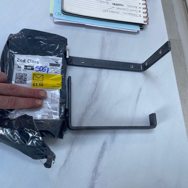 Raw Steel Shelving Brackets - J Brackets - Heavy Duty - Variety of ...