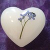 Small Forget Me Not Heart Pocket Urn, Memorial Ashes Keepsake Mini Urn ...