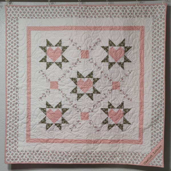 Baby Quilt Patterns PDF Easy Quilting Patterns Heart Quilt Pattern Loving Wishes Quilt Pattern ...