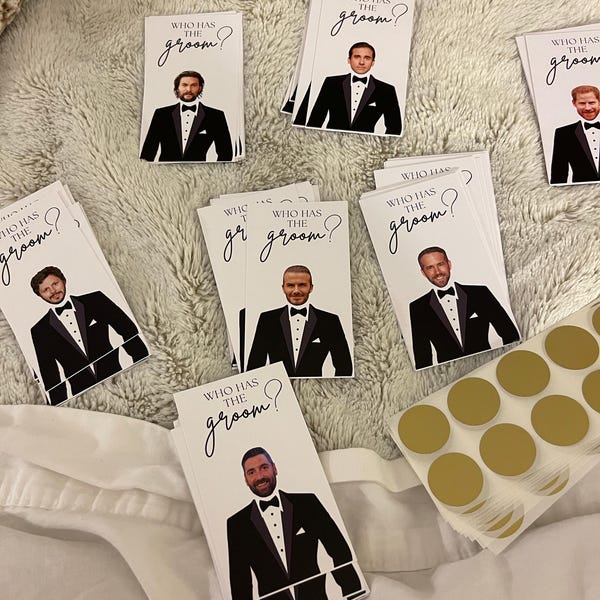 Who Has the Groom, Scratch off Game, Bridal Shower Games, Printed ...